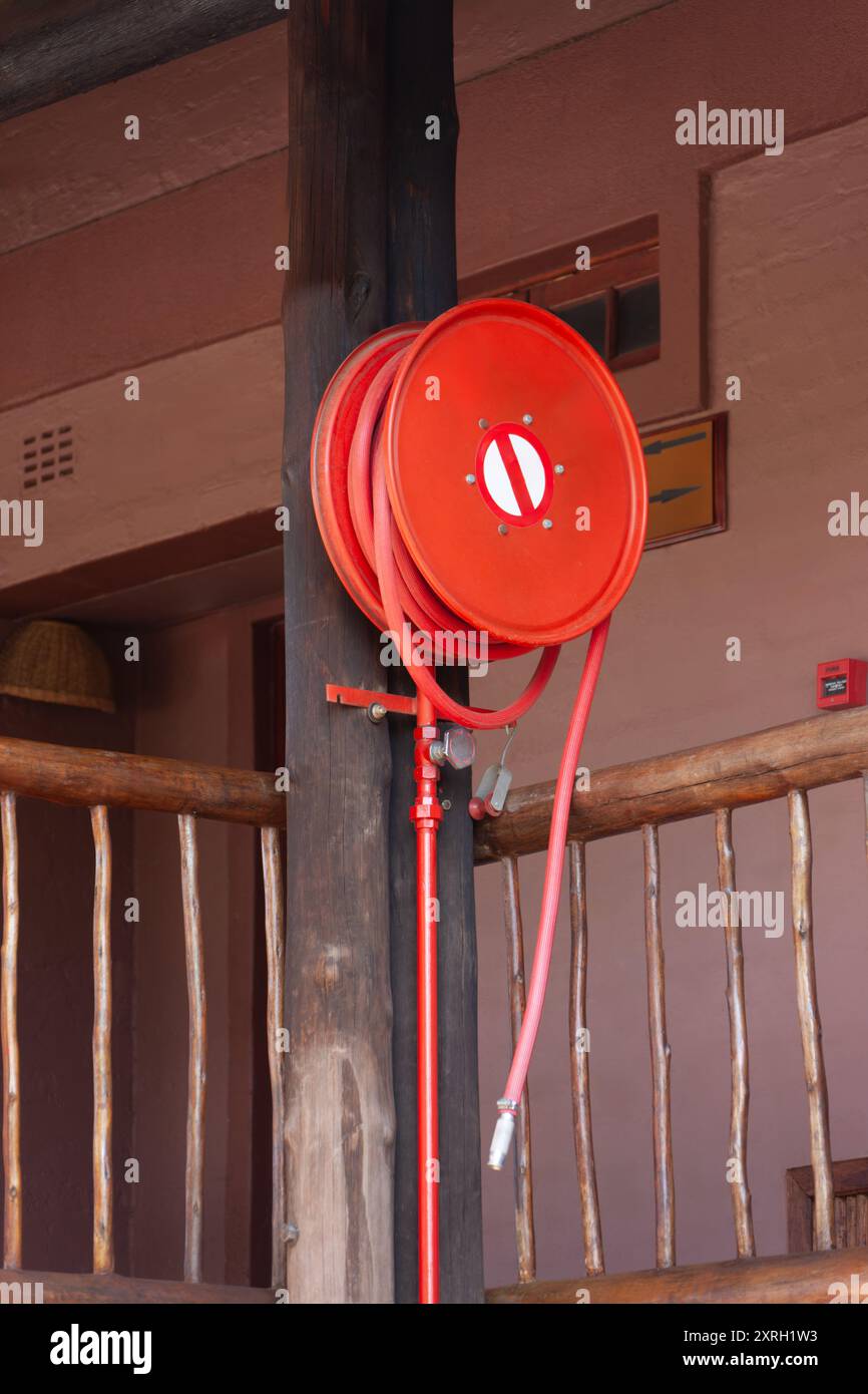 retractable fire hose reel , set protection equipment, aid hydrant on ...