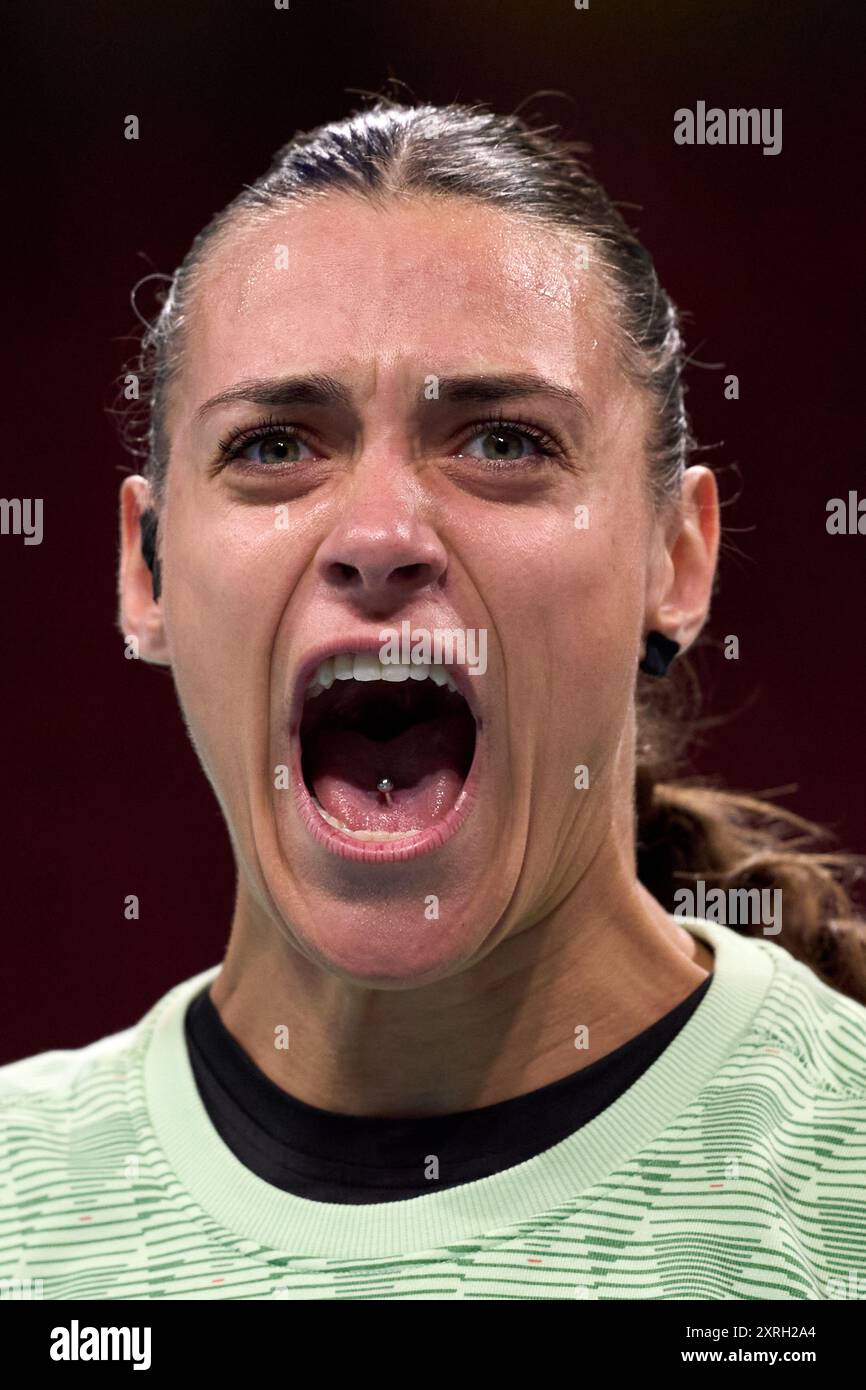 Lille, France. 10th Aug, 2024. Laura Glauser, goalkeeper of France ...