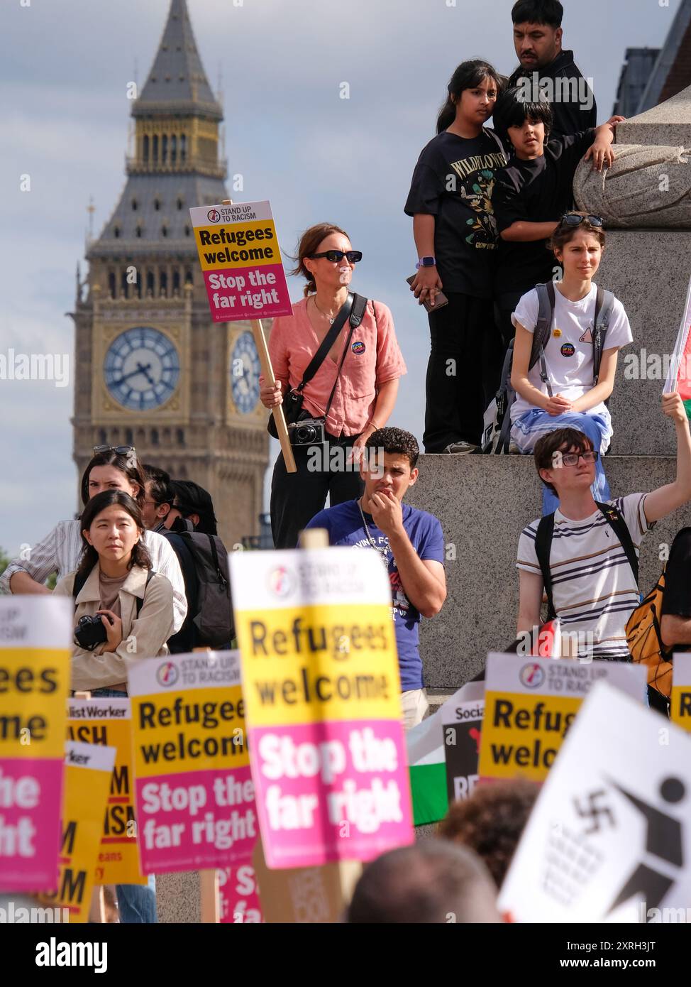 London, UK, 10th August, 2024. Thousands of anti-racism protesters held ...
