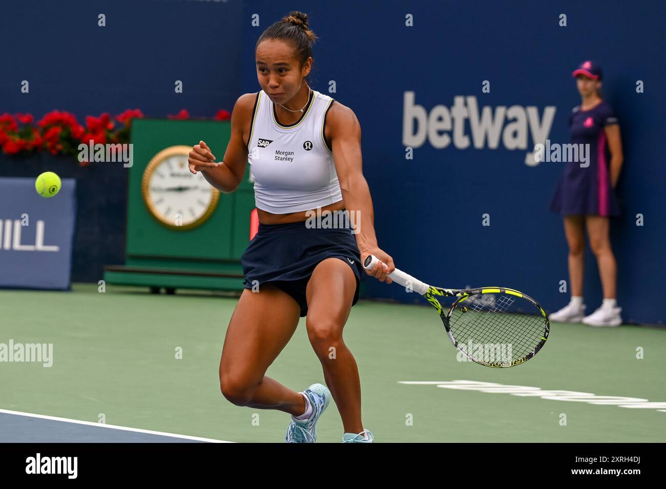 8th August 2024. Toronto, Canada. Canadian tennis player Leylah ...