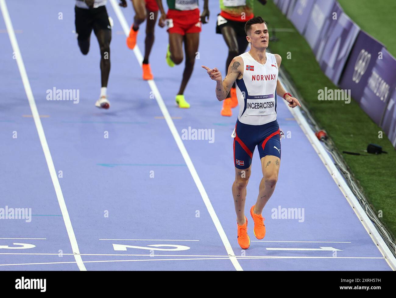 Paris, France. 10th Aug, 2024. Jakob Ingebrigtsen of Norway competes ...