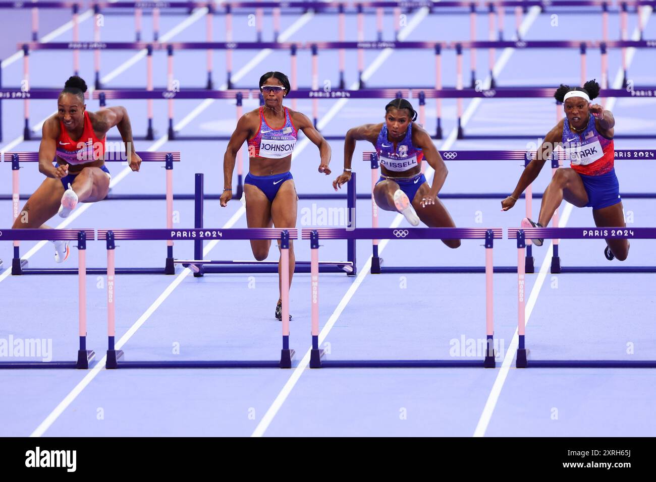 Paris, France, 10 August, 2024. Masai Russell of USA wins Gold during ...