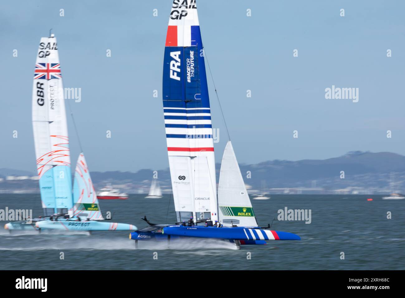 San Francisco Bay, California - March 26th, 2022: Sail GP racing 45 ...