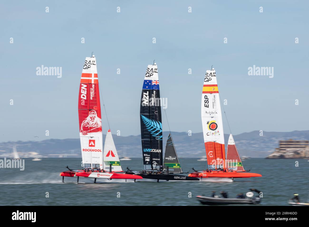 San Francisco Bay, California - March 26th, 2022: Sail GP racing 45 ...