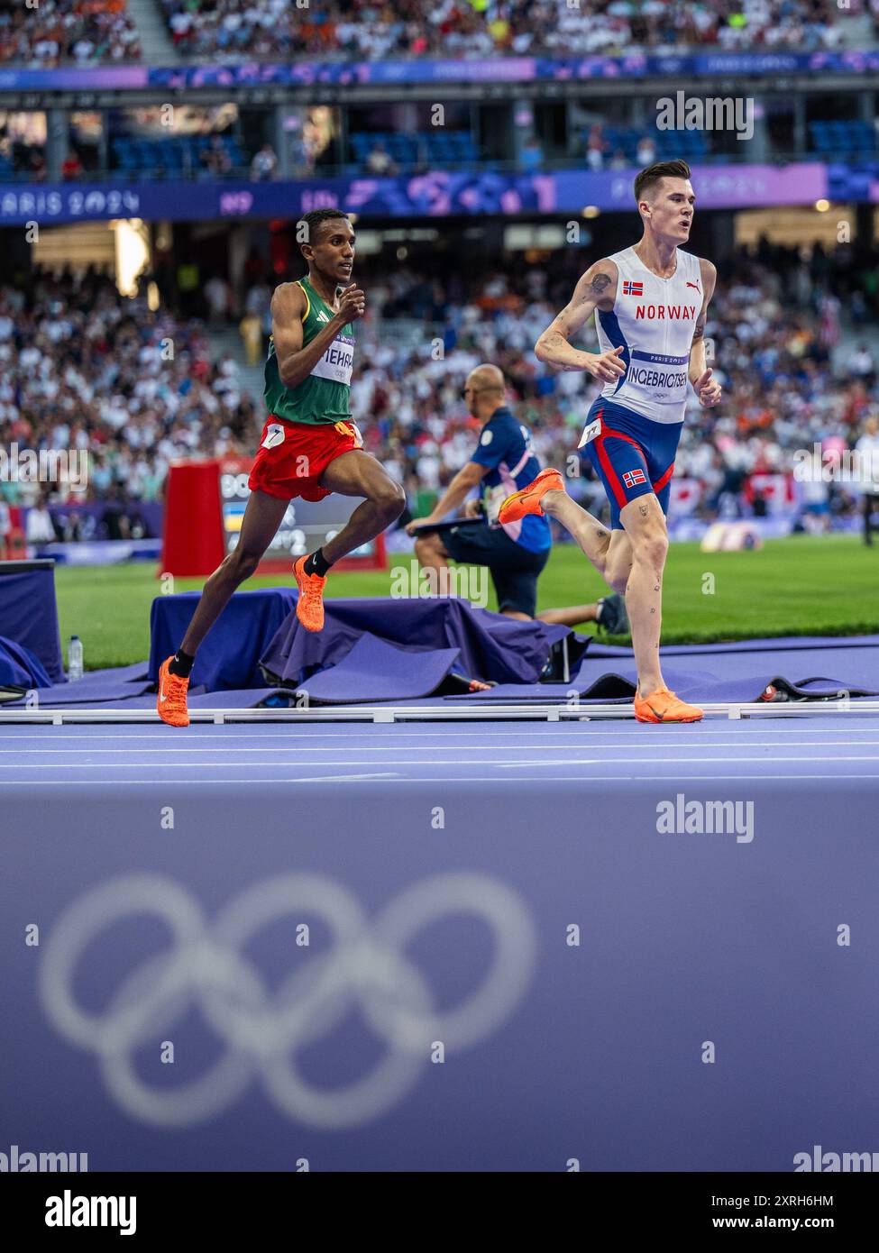 Jakob Ingebrigtsen of, Norway. , . competes in men's athletics 5000 ...