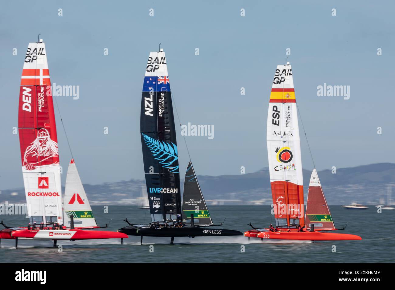 San Francisco Bay, California - March 26th, 2022: Sail GP racing 45 ...