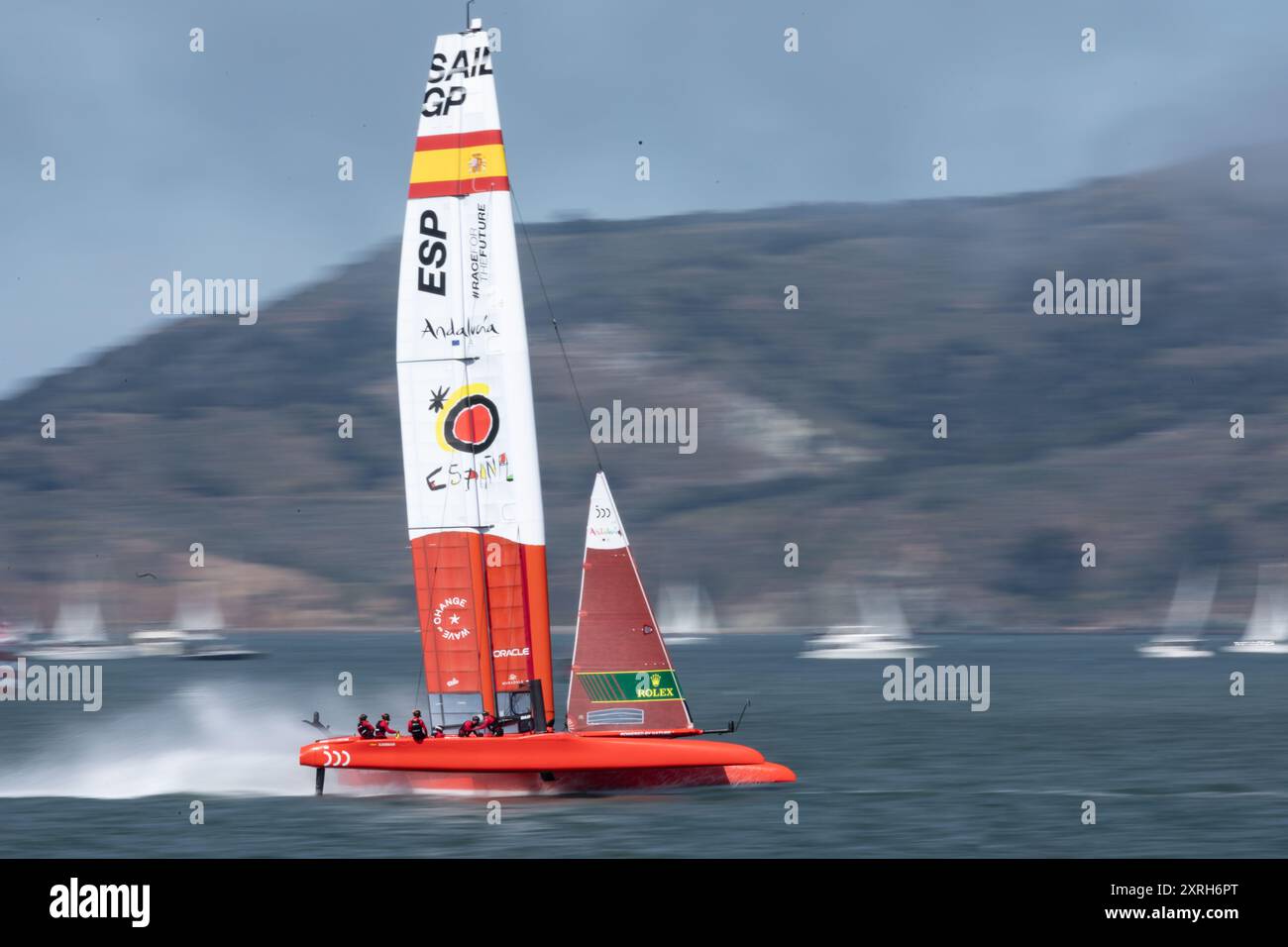 San Francisco Bay, California - March 26th, 2022: Sail GP racing 45 ...