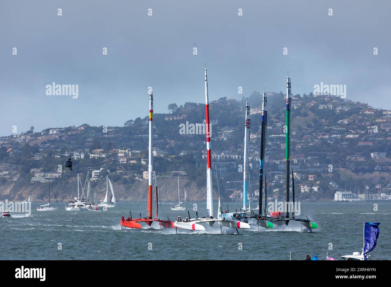 San Francisco Bay, California - March 26th, 2022: Sail GP racing 45 ...