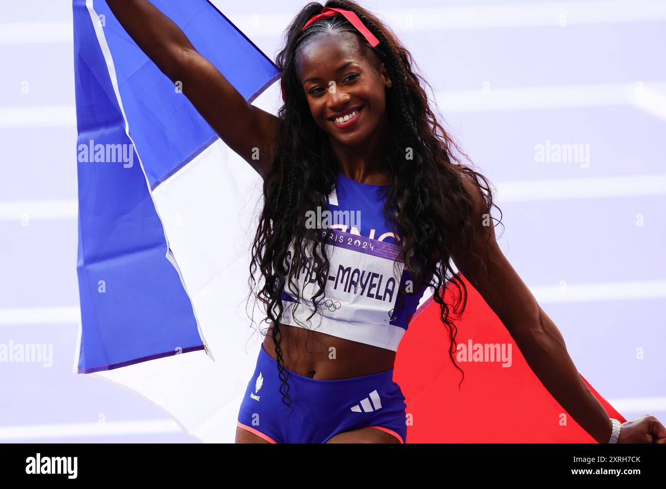 PARIS, FRANCE - AUGUST 10: Cyrena Samba-Mayella of France celebrates ...