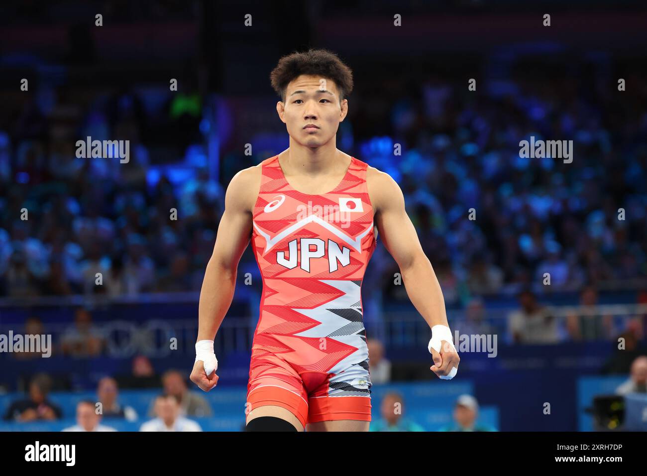 Paris, France. 10th Aug, 2024. Daichi Takatani (JPN) Wrestling : Men's Freestyle 74kg during the ...