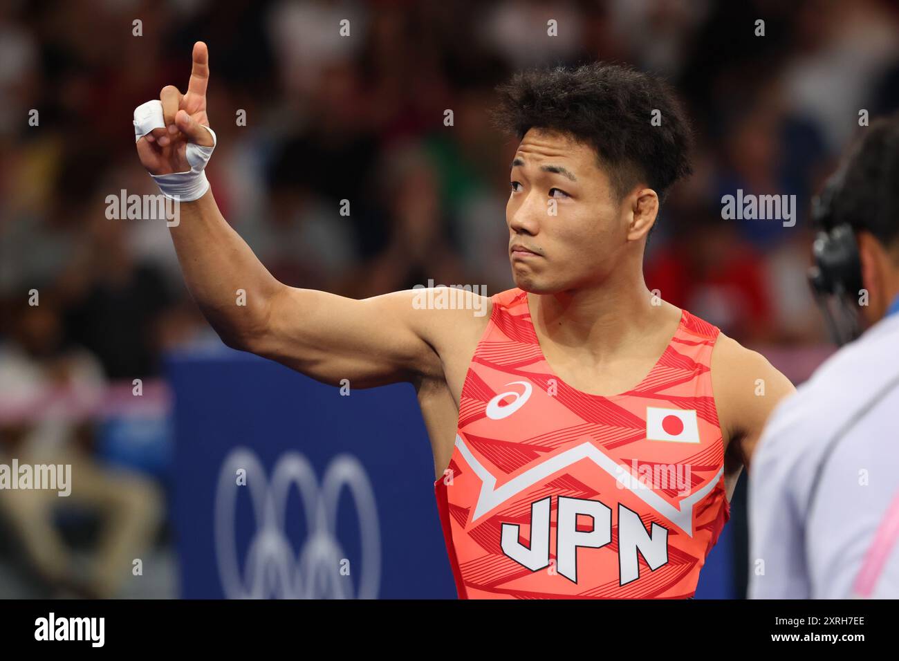 Paris, France. 10th Aug, 2024. Daichi Takatani (JPN) Wrestling : Men's Freestyle 74kg during the ...