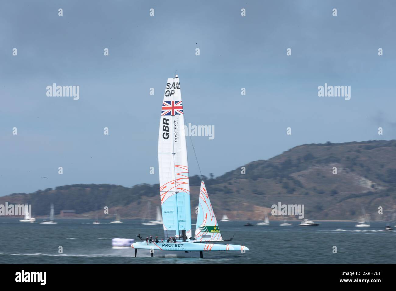 San Francisco Bay, California - March 26th, 2022: Sail GP racing 45 ...