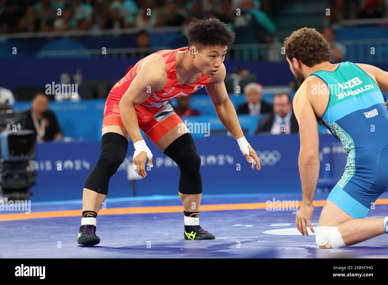 Paris, France. 10th Aug, 2024. Daichi Takatani (JPN) Wrestling : Men's Freestyle 74kg during the ...
