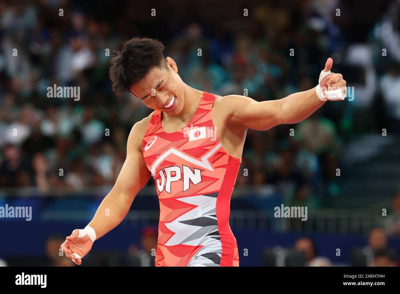 Paris, France. 10th Aug, 2024. Daichi Takatani (JPN) Wrestling : Men's Freestyle 74kg during the ...