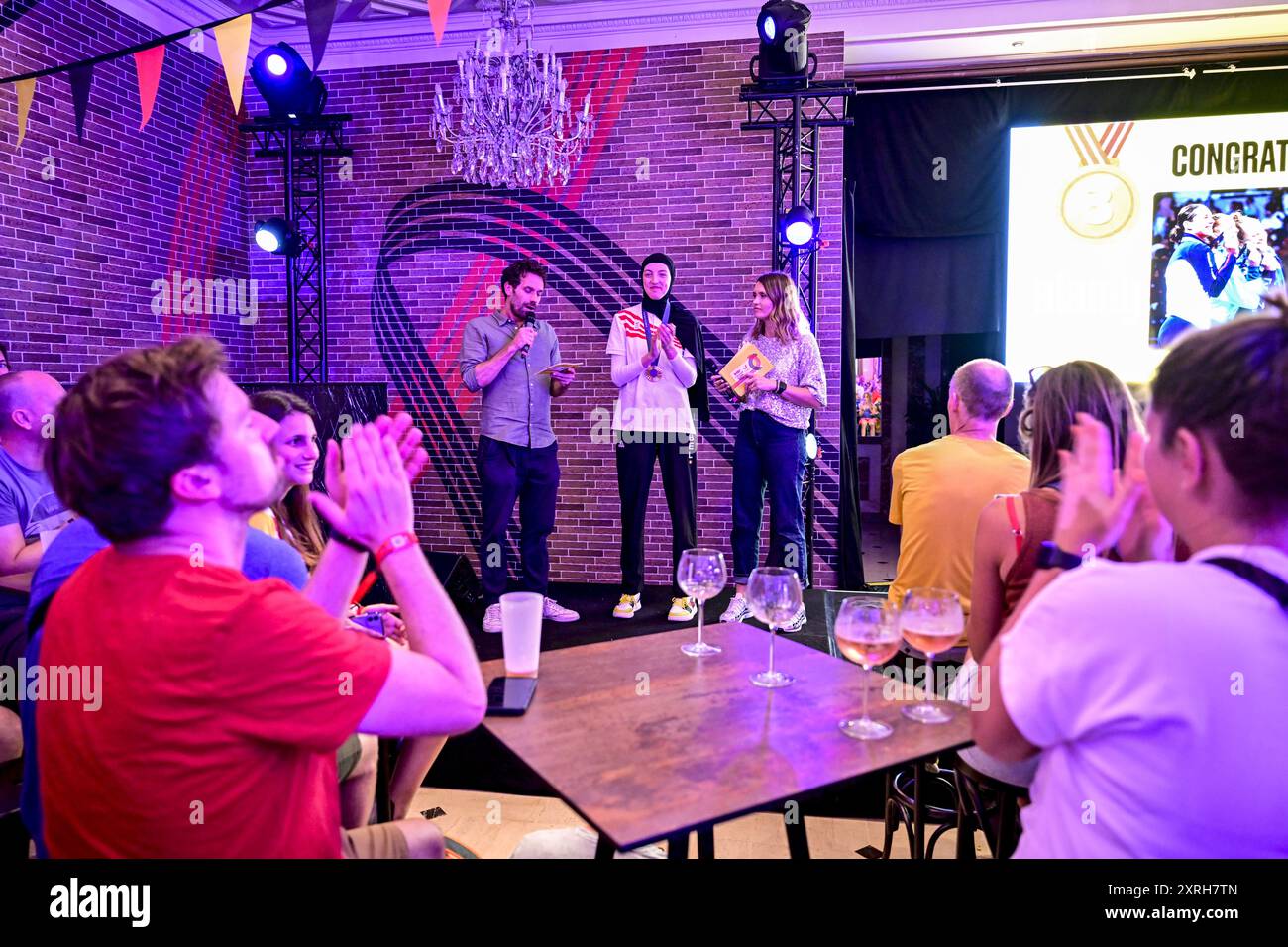 Paris, France. 10th Aug, 2024. Belgian taekwondoka Sarah Chaari ...