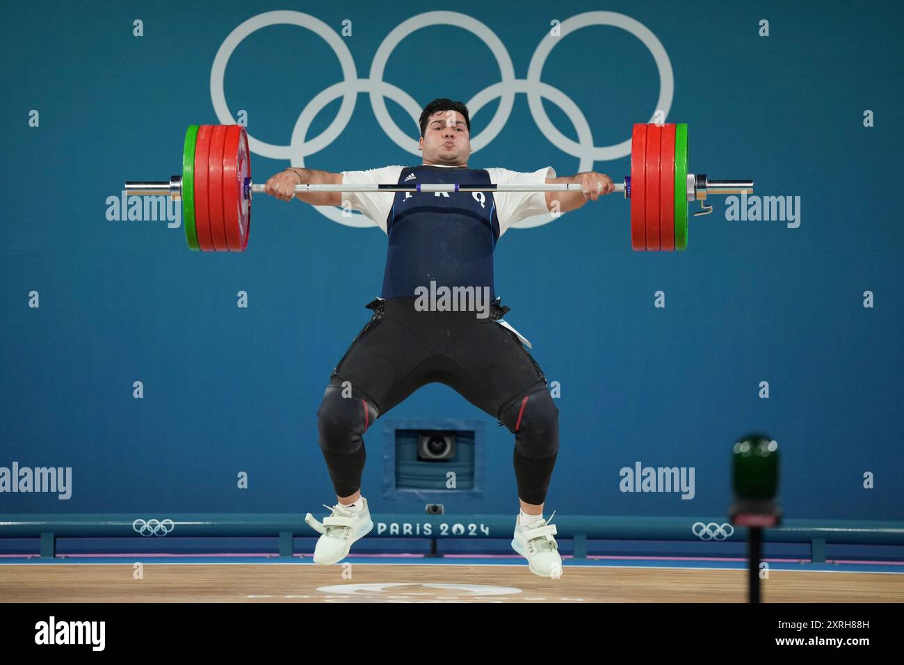 Ali Ammar Yusur Rubaiawi of Iraq competes during the men's +102kg ...