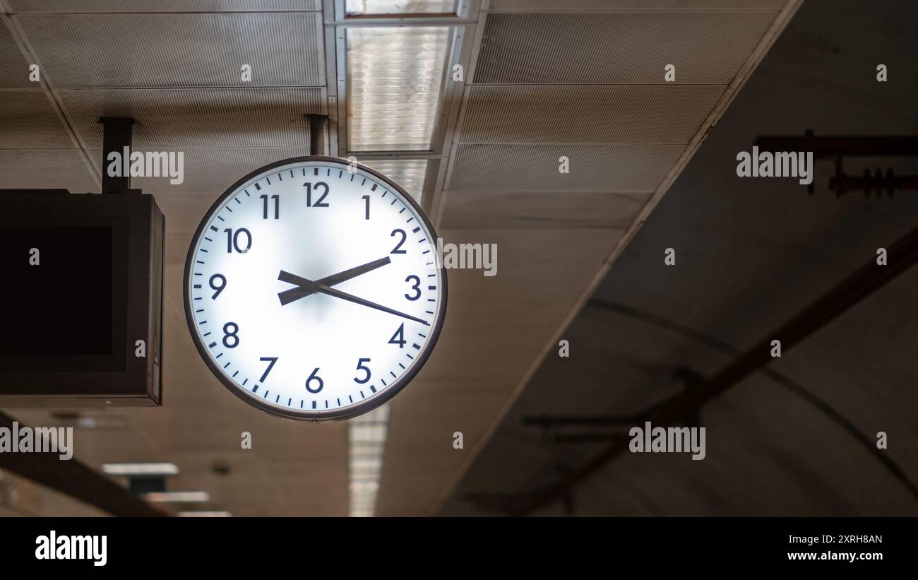 Round the clock in the subway subway station at train station for watch ...