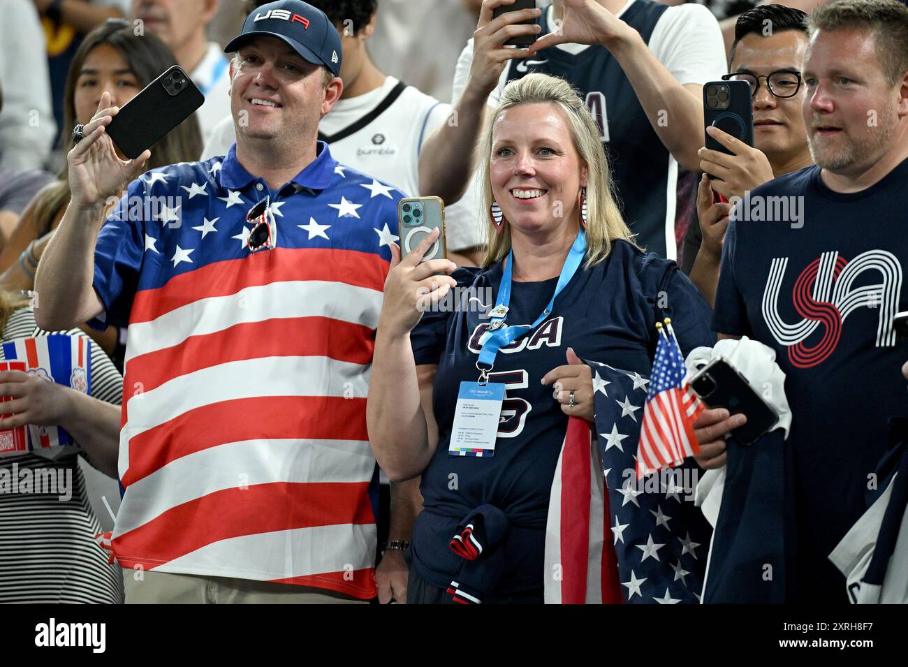 American fans attend Team USA playing against Team France during the ...
