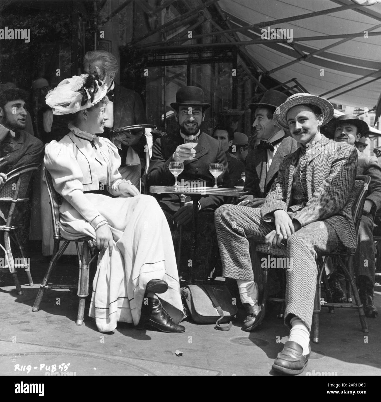 A candid photograph of JOSE FERRER taken during the making of MOULIN ...