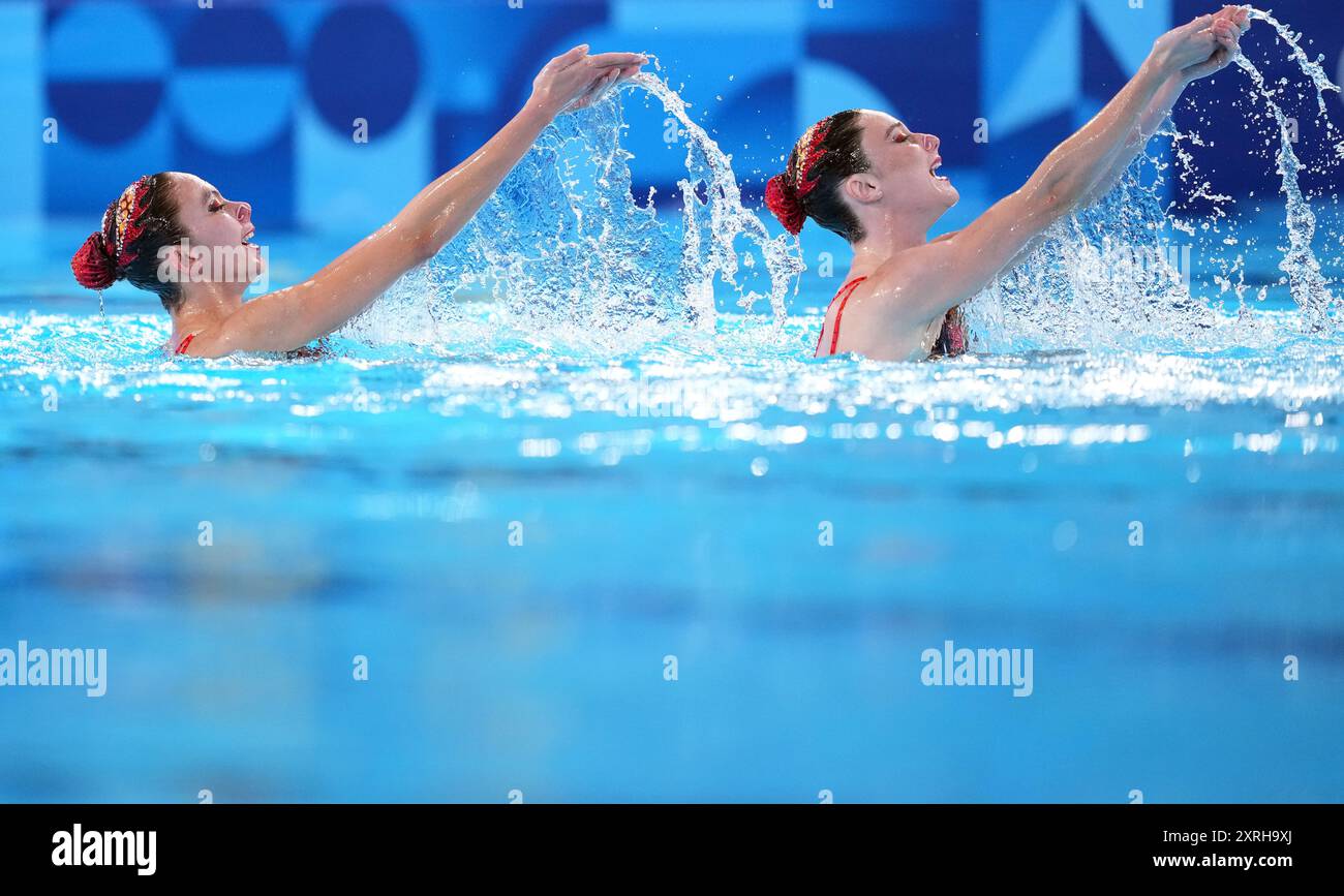 Saint Denis. 10th Aug, 2024. Rayna Buckle/Kiera Gazzard of Australia ...