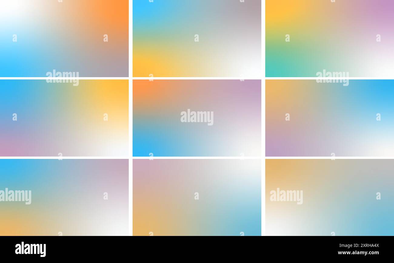 collection of pastel tint gradient backgrounds. Vector illustration ...