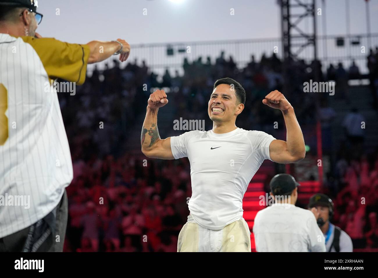 United States Victor Mantalvo, known as B-Boy Victor, center ...