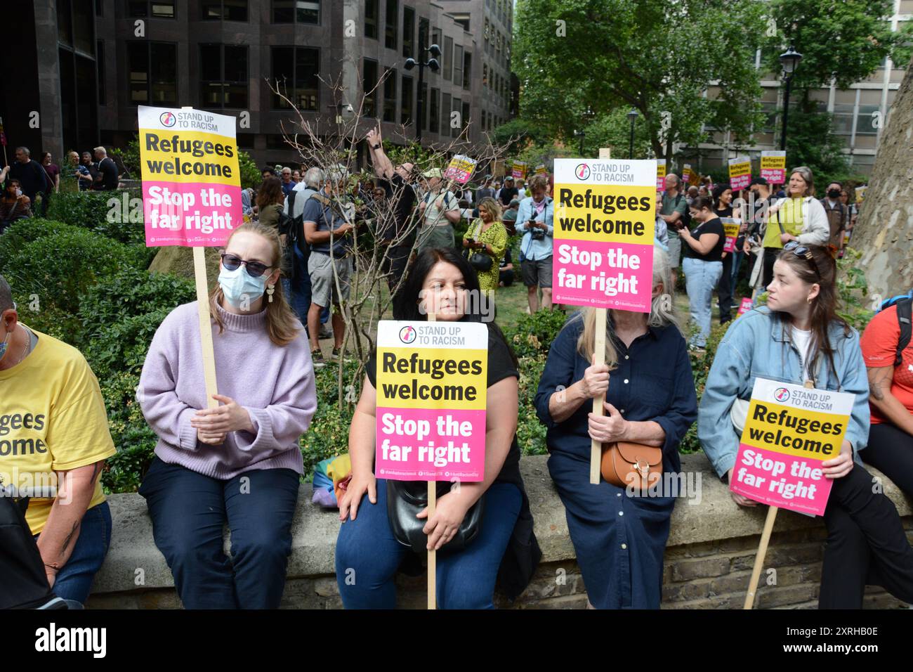 Stand up to Racism demonstration opposite the Reform Party HQ in ...