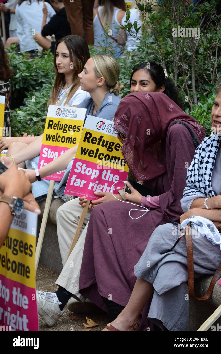 Stand up to Racism demonstration opposite the Reform Party HQ in ...