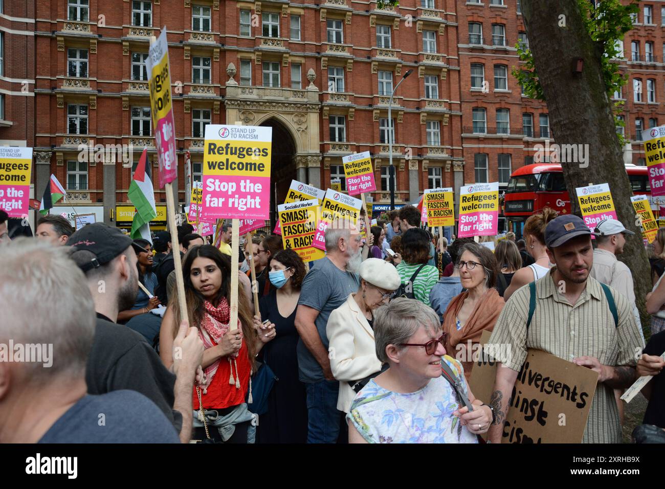 Stand up to Racism demonstration opposite the Reform Party HQ in ...