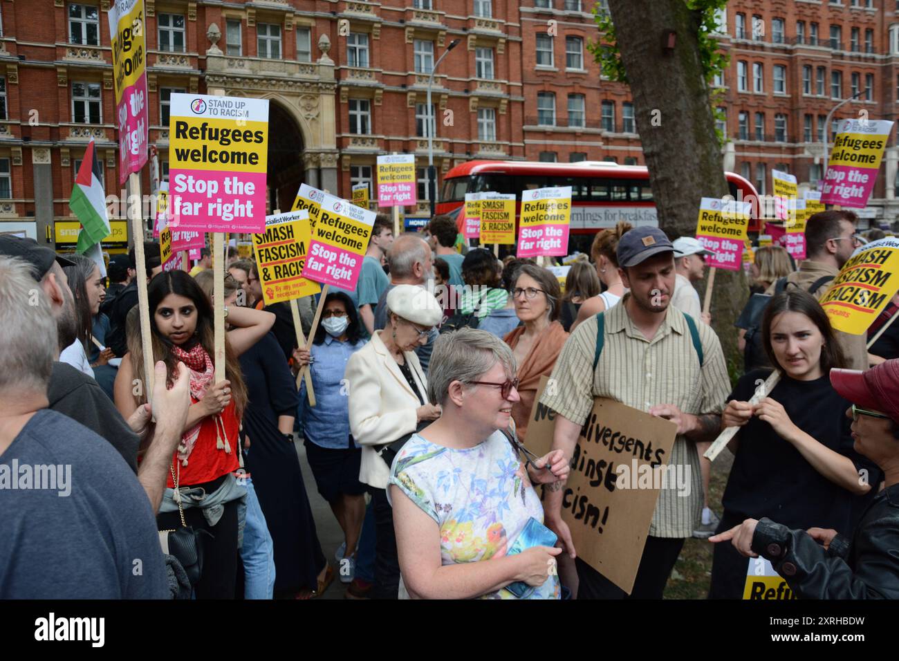 Stand up to Racism demonstration opposite the Reform Party HQ in ...