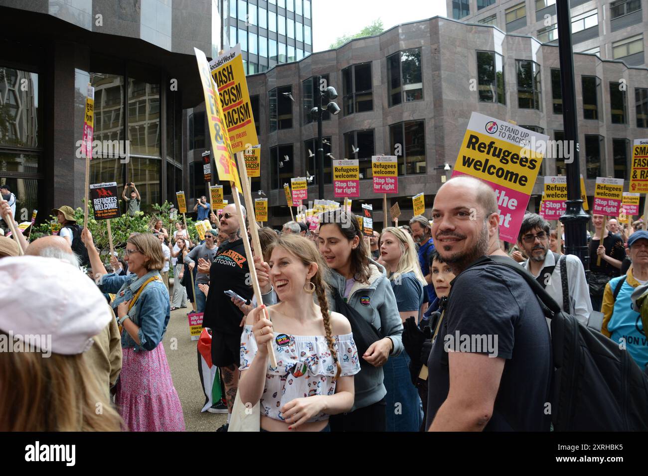 Stand up to Racism demonstration opposite the Reform Party HQ in ...