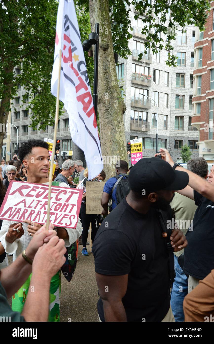 Stand up to Racism demonstration opposite the Reform Party HQ in ...