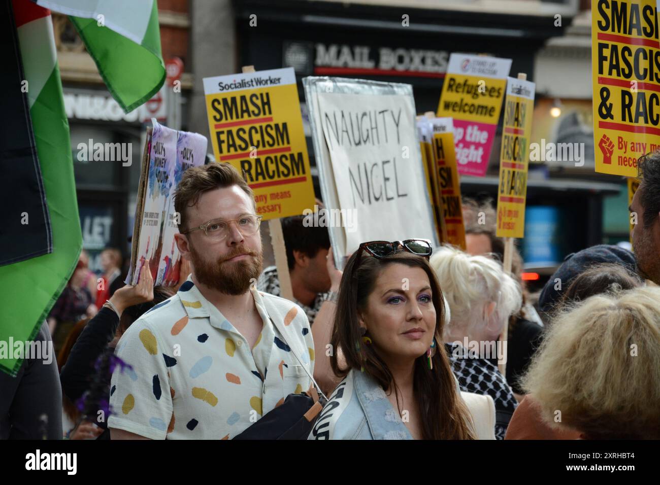 Stand up to Racism demonstration opposite the Reform Party HQ in ...