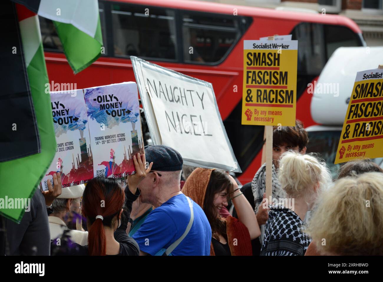 Stand up to Racism demonstration opposite the Reform Party HQ in ...