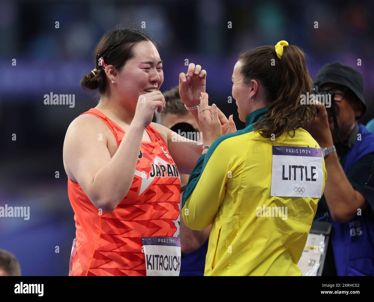 KITAGUCHI Haruka of Japan is celebrated after winning the women's javelin throw final of the ...