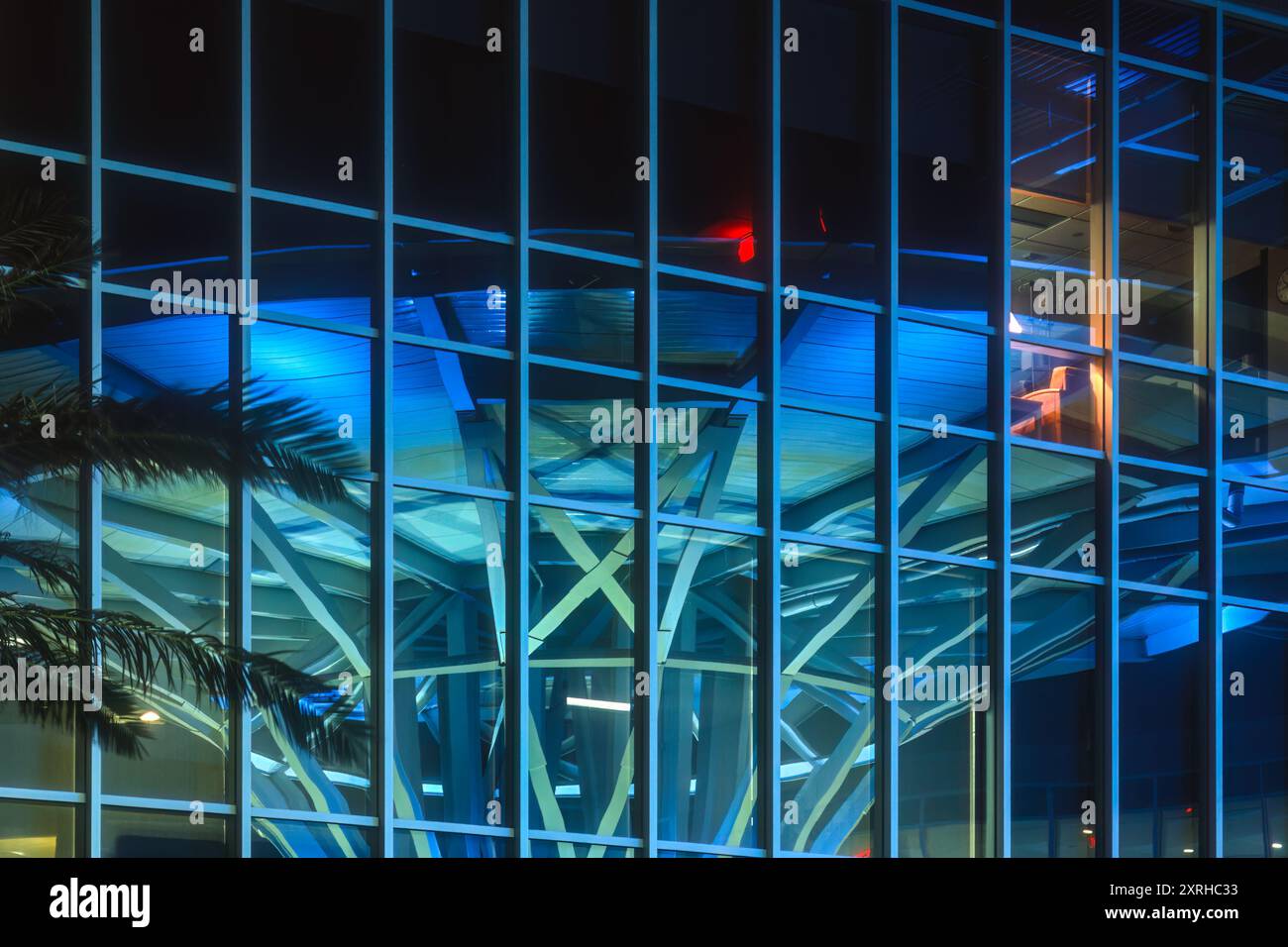 Windows reflecting the Baptist Medical Center's modern helipad in ...