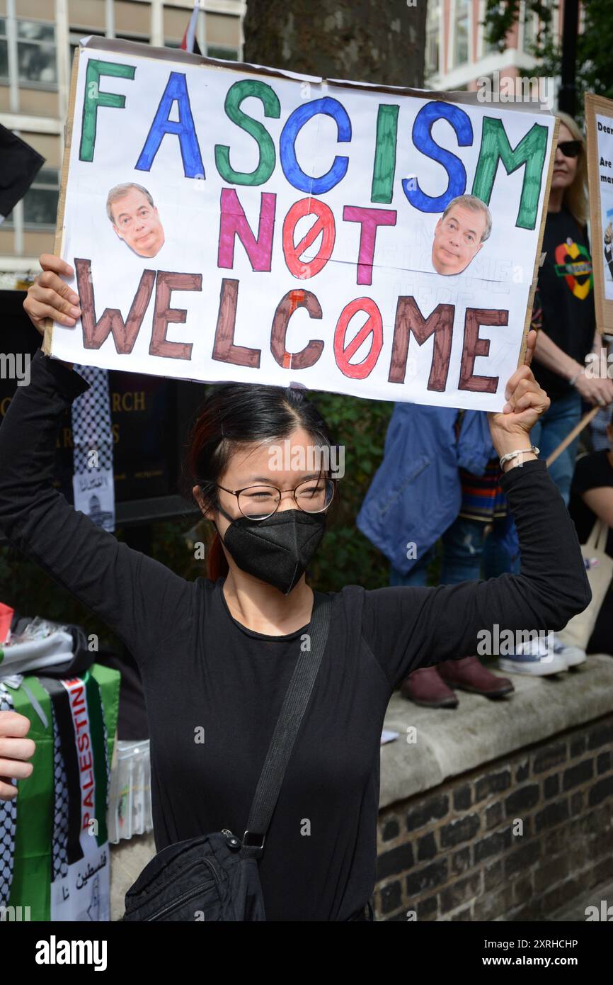 Stand up to Racism demonstration opposite the Reform Party HQ in ...