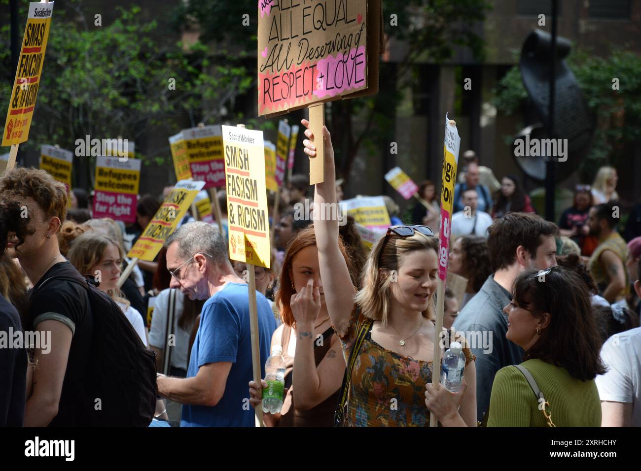 Stand up to Racism demonstration opposite the Reform Party HQ in ...