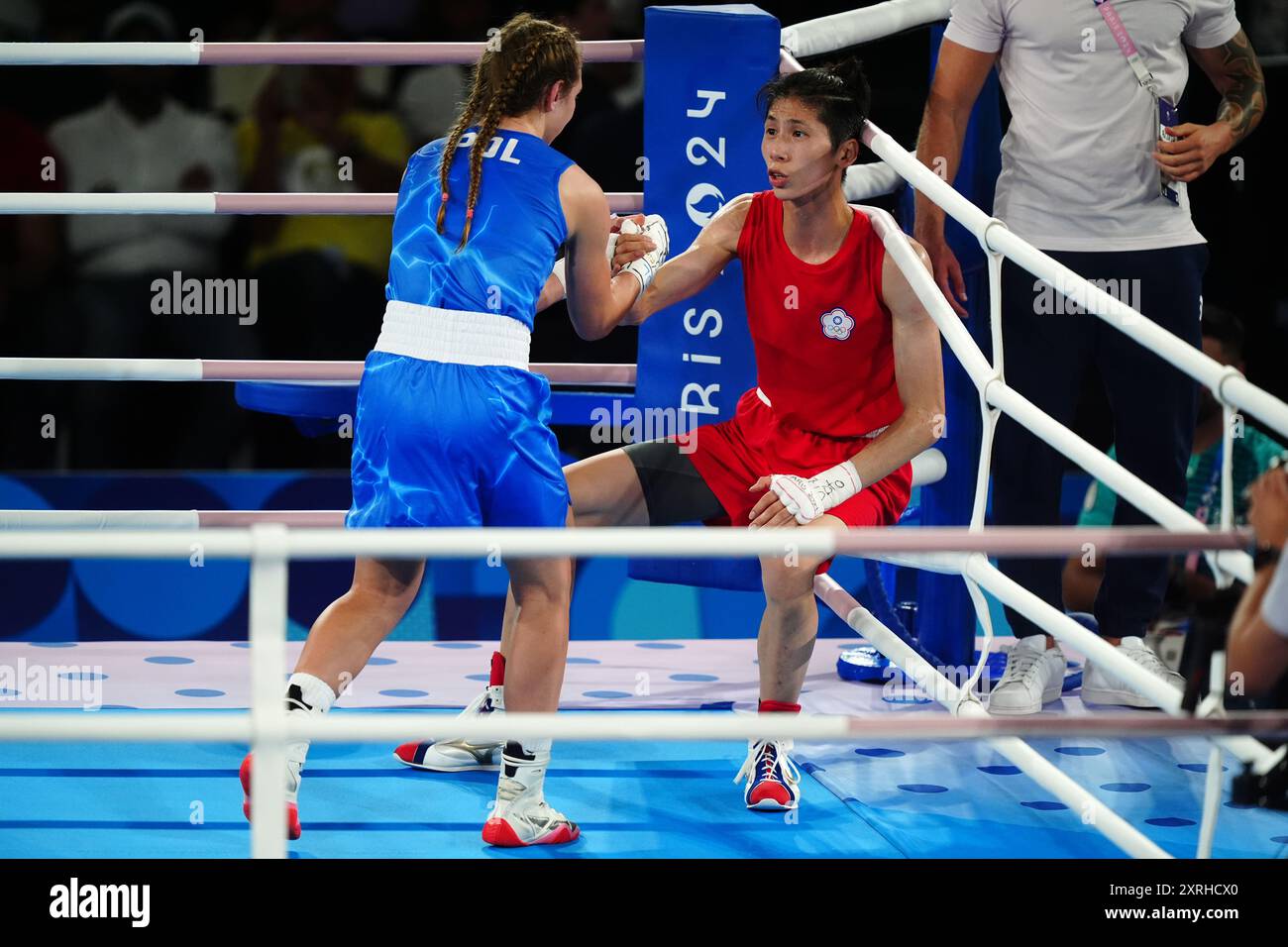 Lin Yu Ting of Chinese Taipei following the Women's 57kg - boxing final ...