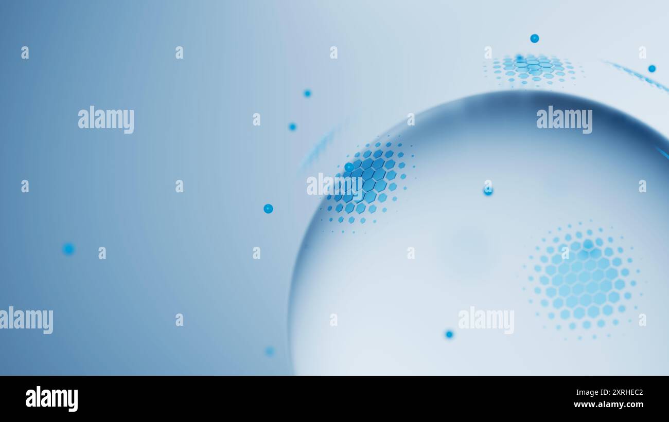 Cyber shield protection from infection. Light blue power field concept ...