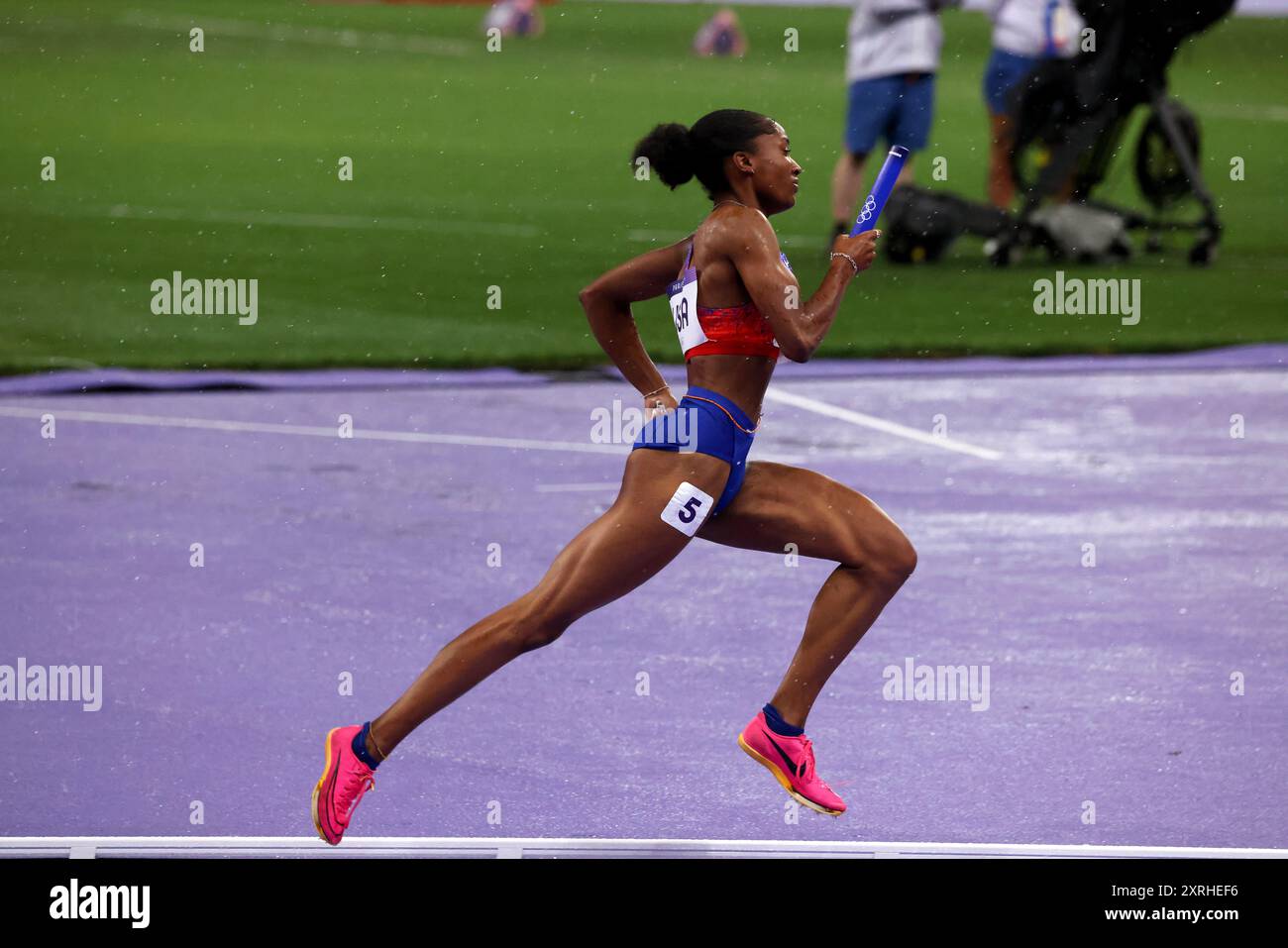 04 August 2024, Paris, France - Paris Olympics: Athletics. Kaylyn Brown ...