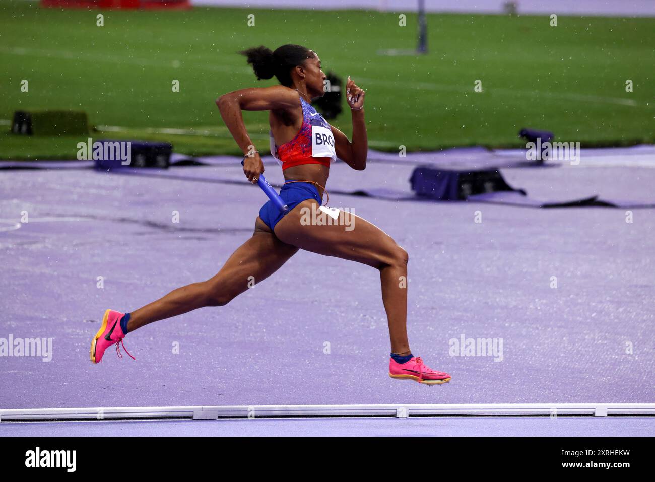 04 August 2024, Paris, France - Paris Olympics: Athletics. Kaylyn Brown ...