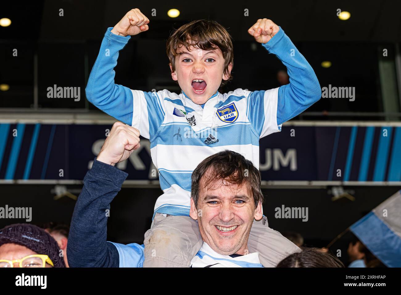 Wellington, New Zealand, 10 August, 2024. A young Argentina fan ...
