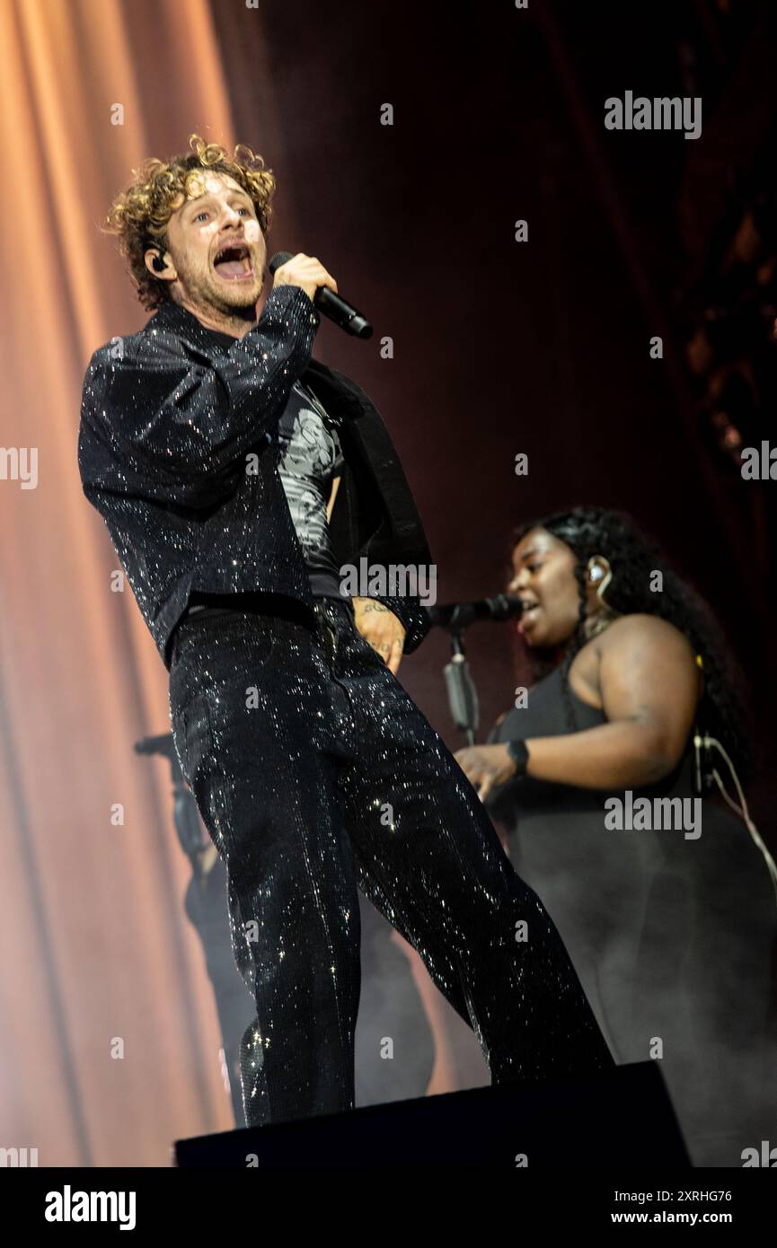 London, United Kingdom. 10th August 2024. Tom Grennan headlines the ...