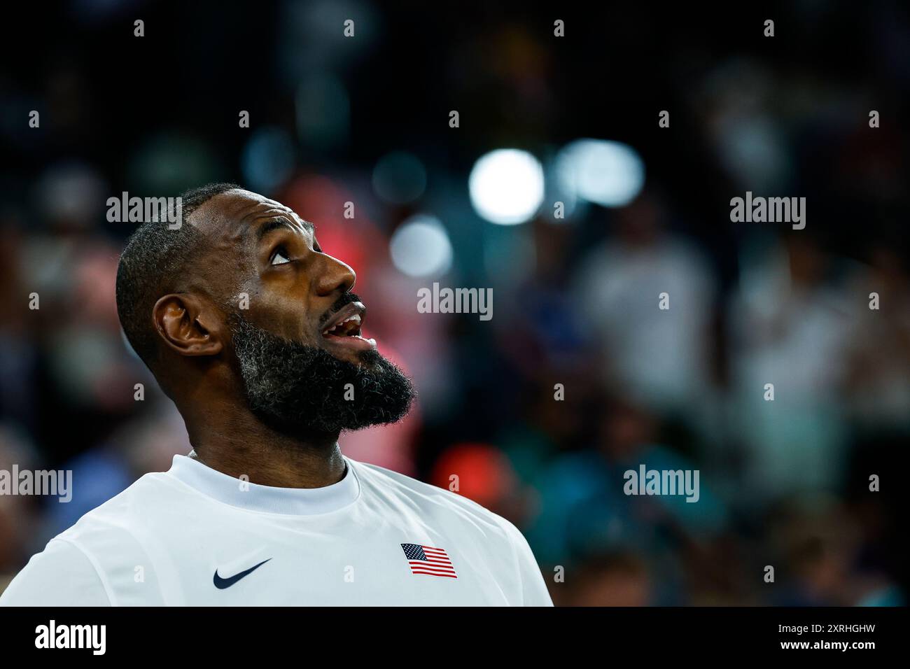 Lebron James of United States gestures during Men's Gold Medal Game of ...