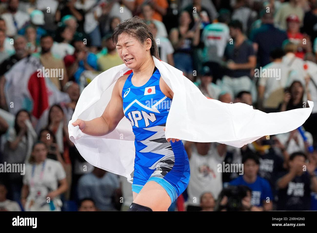 Japan's Sakura Motoki celebrates after defeating Ukraine's Iryna ...