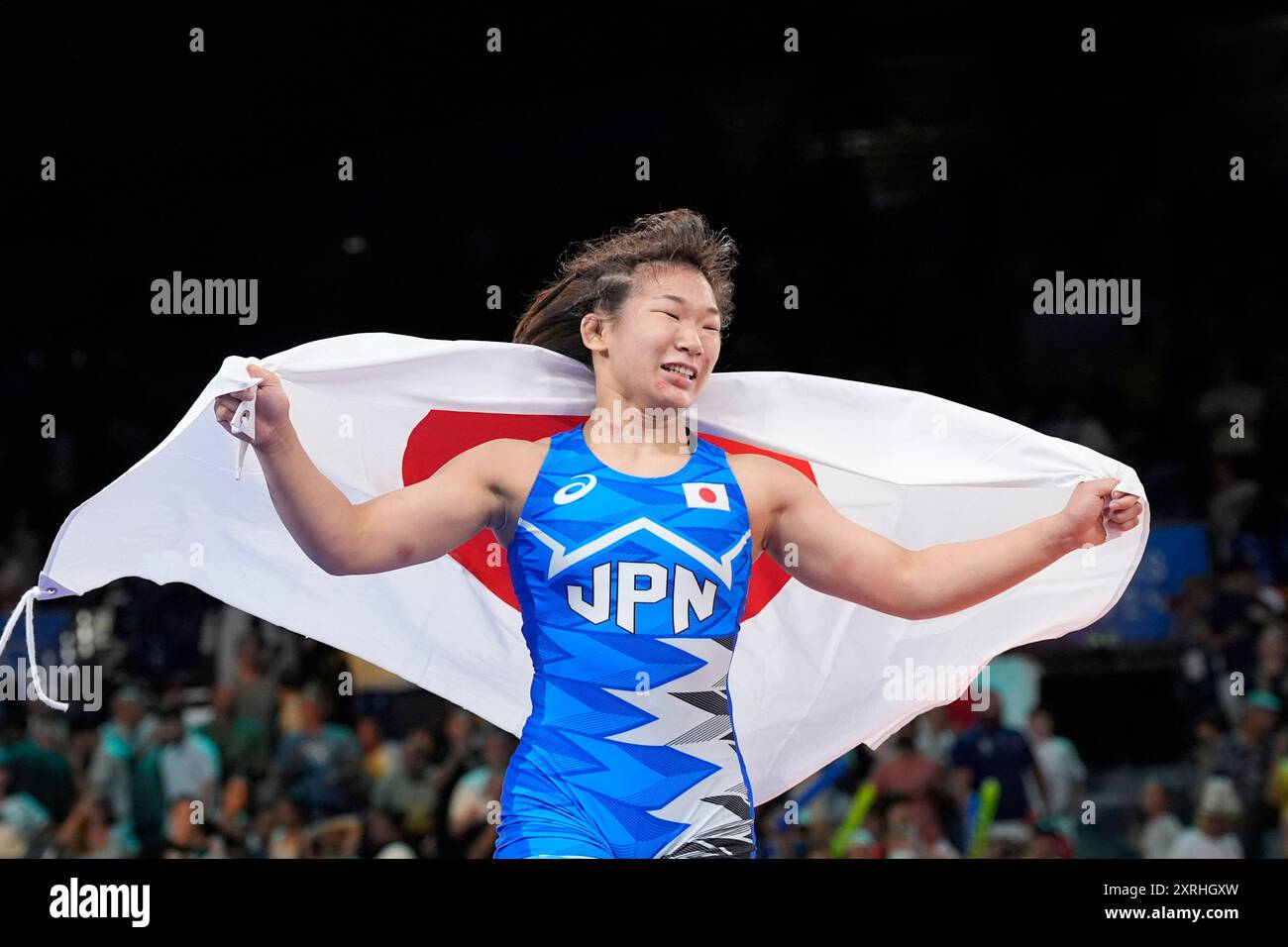 Japan's Sakura Motoki celebrates after defeating Ukraine's Iryna ...