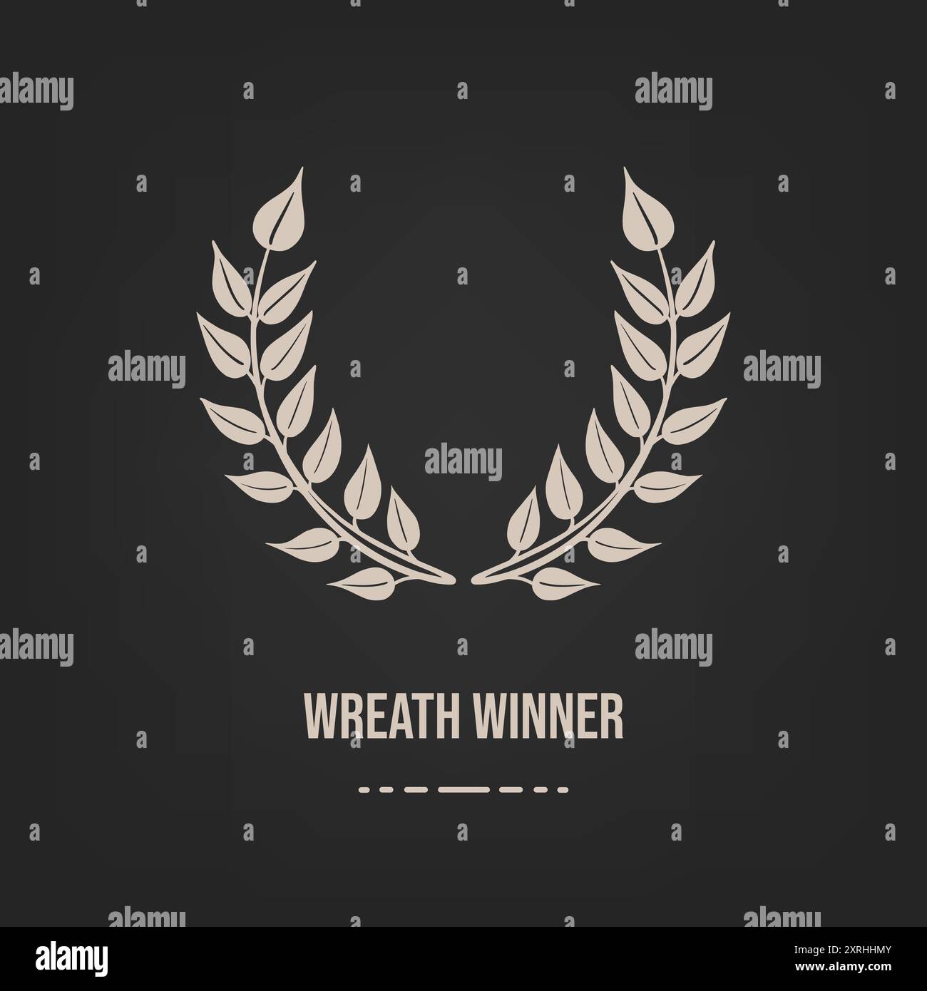 Hand-drawn sketch of the winner s wreath on a dark background. Vector ...