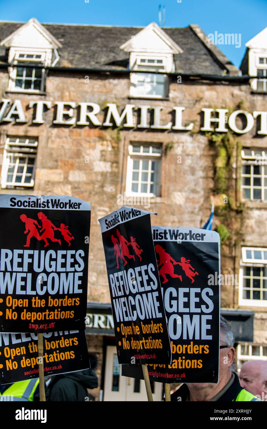 Paisley Watermill Anti Racism Rally august 9th 2024 Stock Photo - Alamy