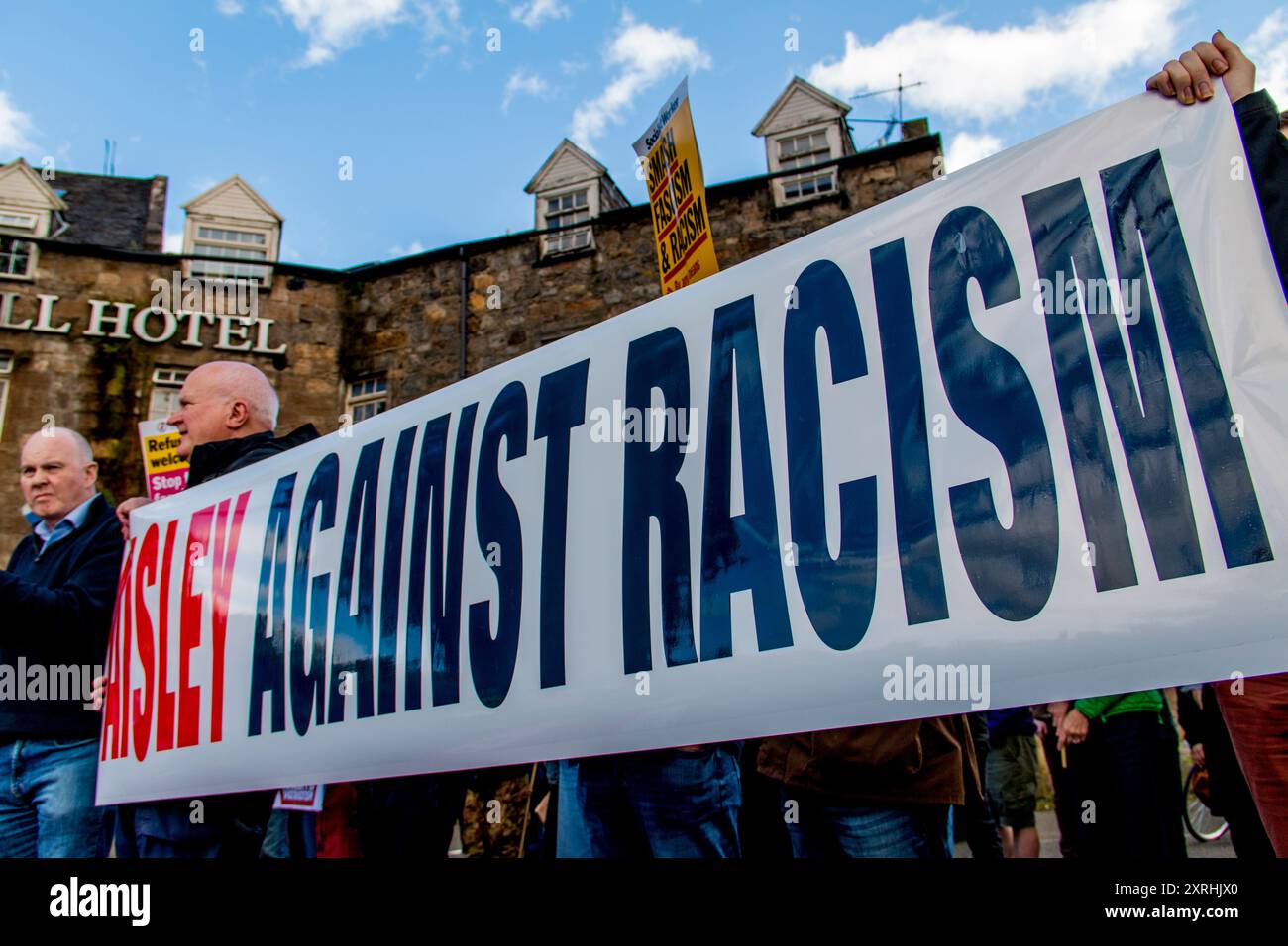 Paisley Watermill Anti Racism Rally august 9th 2024 Stock Photo - Alamy